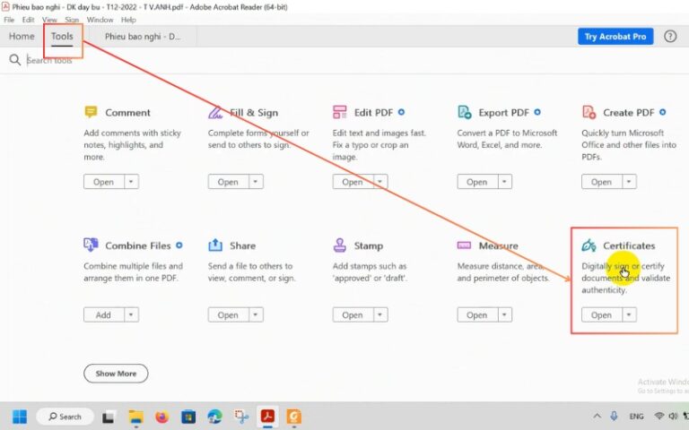 Cách ký chữ ký số trên file PDF Adobe Reader với USB Token/ từ xa