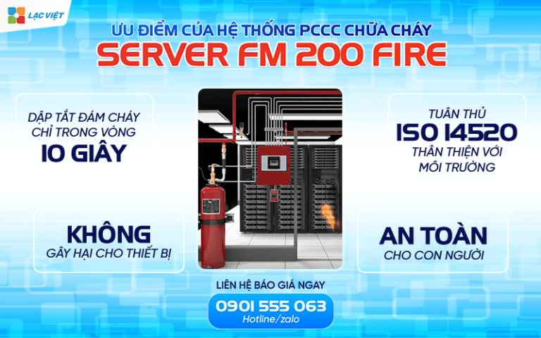 PCCC phòng máy chủ FM 200 Fire chữa cháy trong 10 GIÂY
